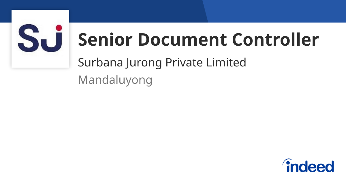 Senior Document Controller - Mandaluyong - Indeed.com