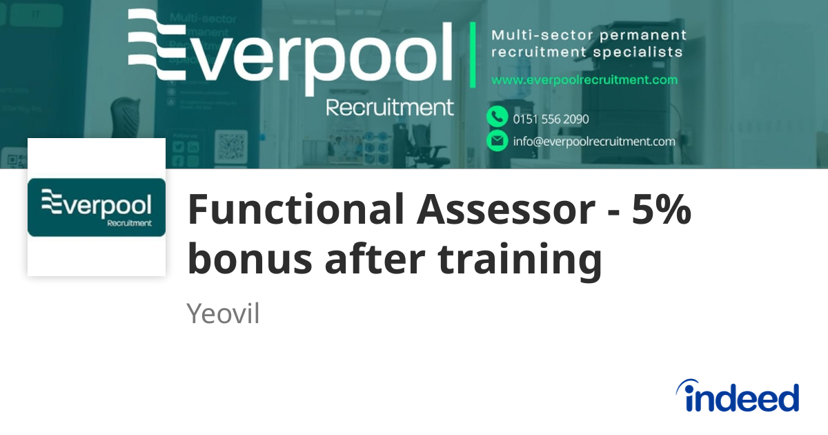Functional Assessor - 5% bonus after training - Yeovil BA20 1QE ...
