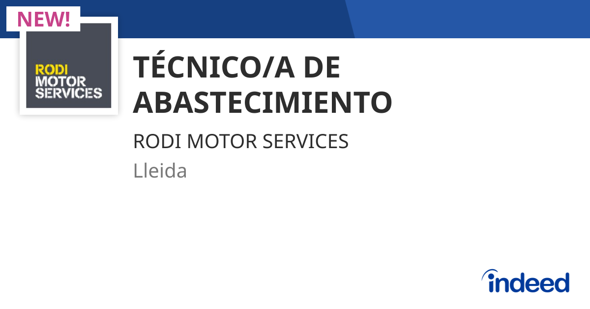 TÉCNICO/A DE ABASTECIMIENTO - Lleida, Lleida provincia - Indeed.com