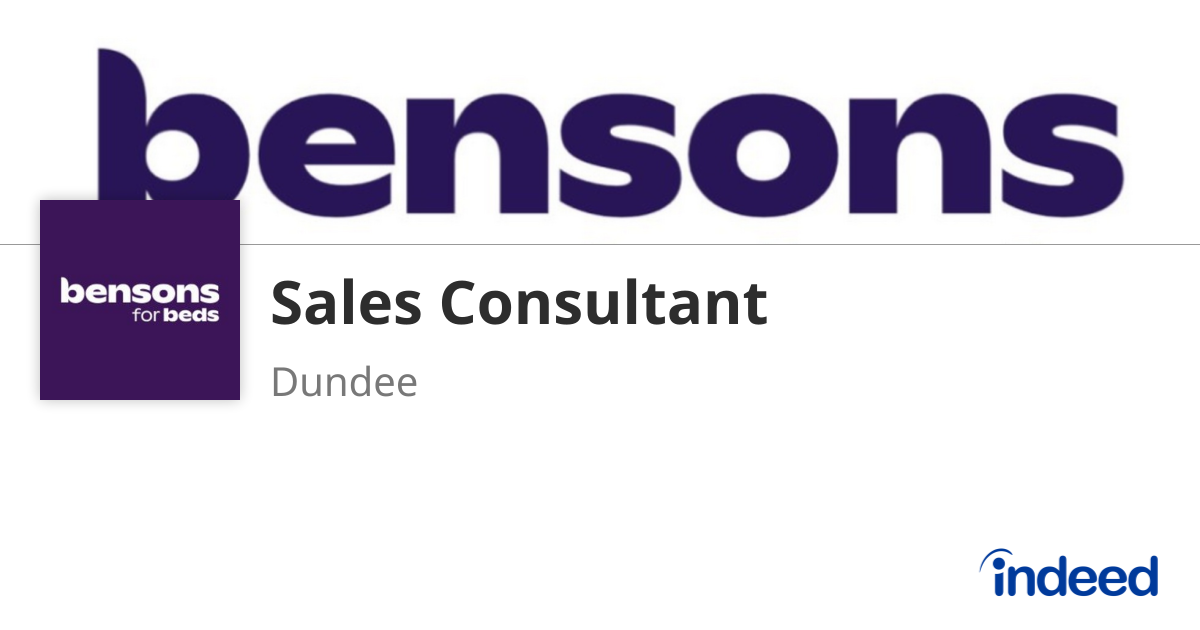 Sales Consultant - Dundee DD3 8RX - Indeed.com