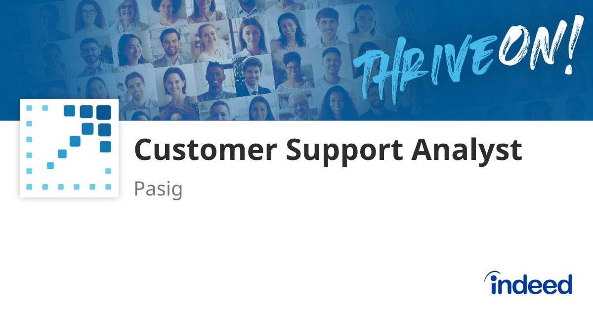 Customer Support Analyst - Pasig - Indeed.com