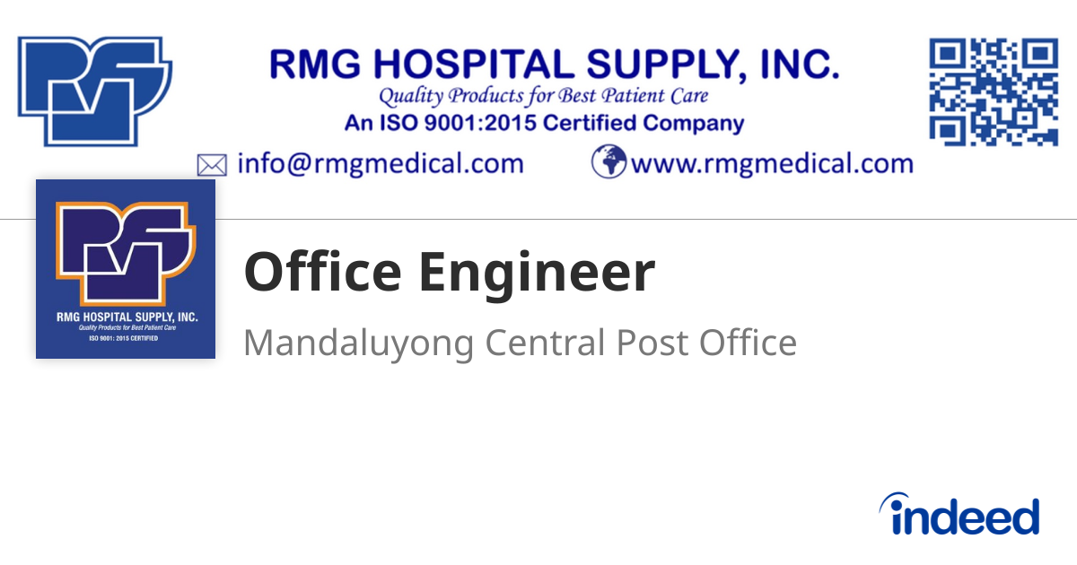Office Engineer - Mandaluyong Central Post Office 1550 P00 - Indeed.com