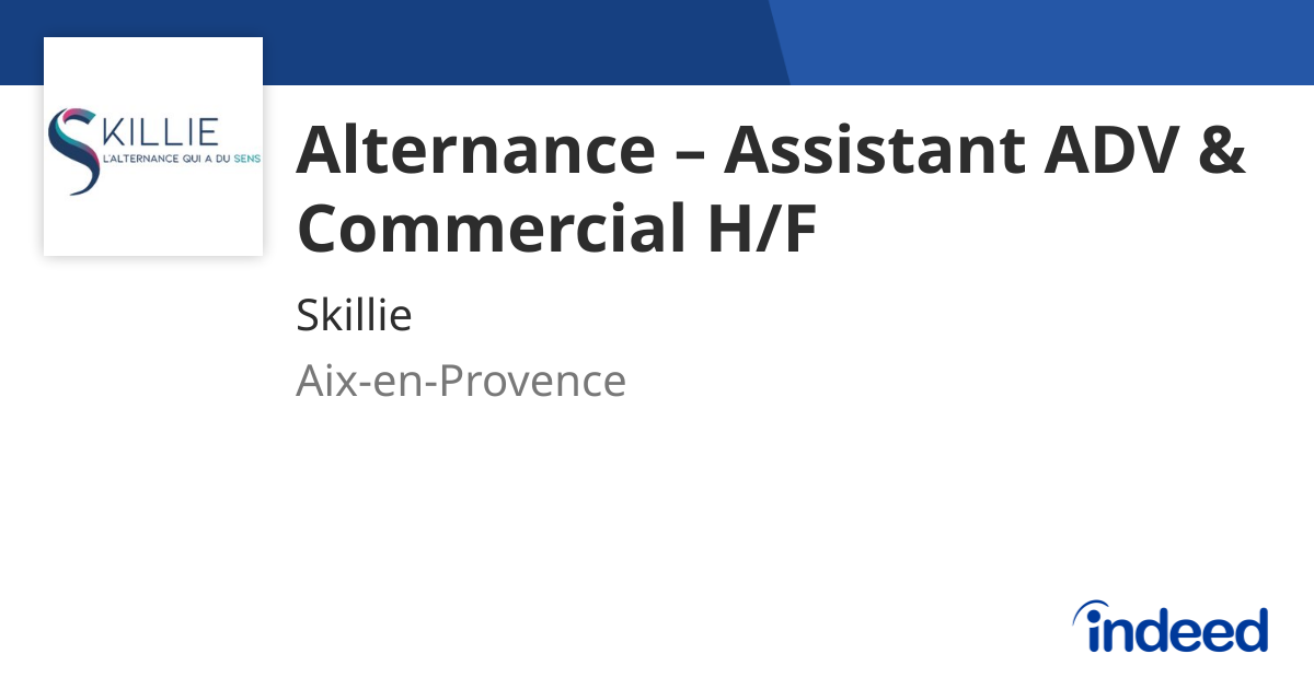 Alternance – Assistant ADV & Commercial H/F - Aix-en-Provence (13 ...