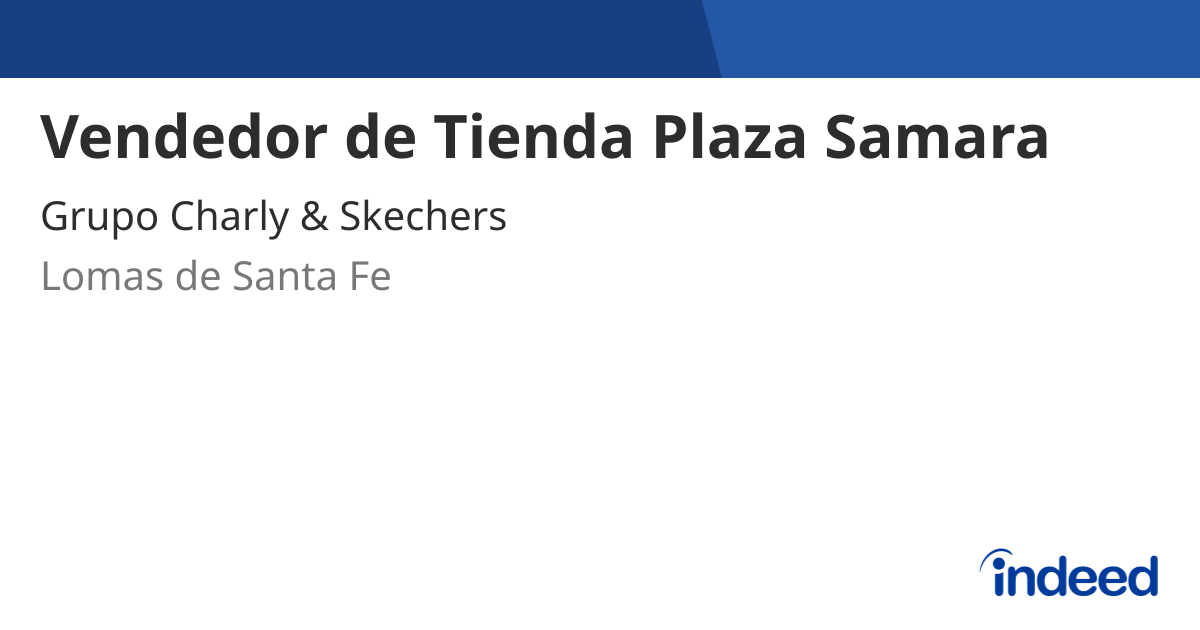 Vendedor de Tienda Plaza Samara - 01219, Lomas de Santa Fe, CDMX ...