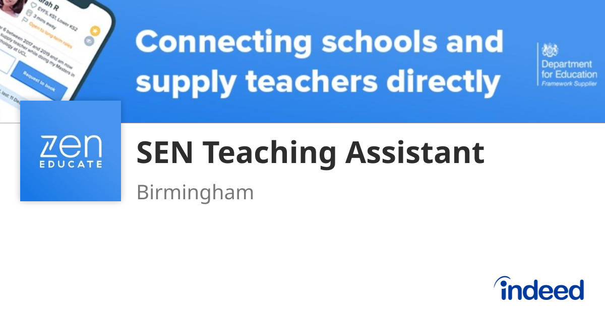 SEN Teaching Assistant - Birmingham - Indeed.com