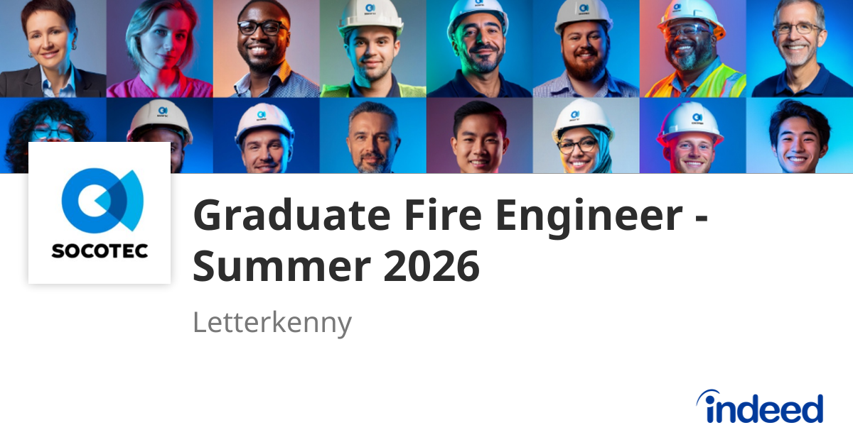 Graduate Fire Engineer - Summer 2026 - Letterkenny, County Donegal ...