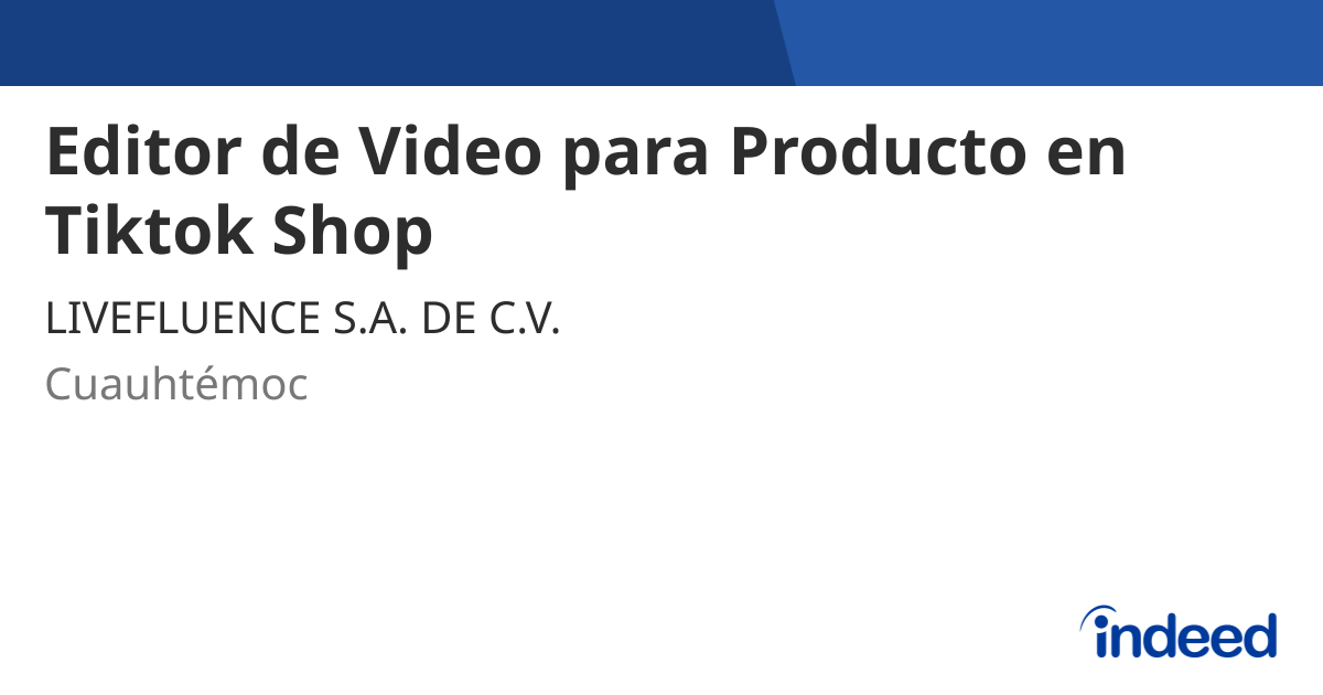 Editor de Video para Producto en Tiktok Shop - Cuauhtémoc, CDMX ...