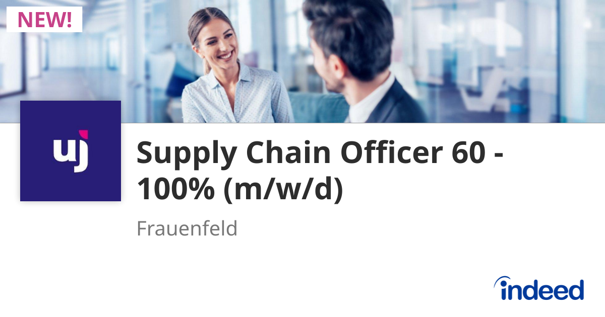 Supply Chain Officer 60 - 100% (m/w/d) - Frauenfeld, TG - Indeed.com
