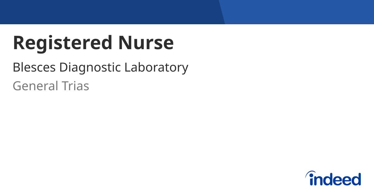 Registered Nurse - General Trias - Indeed.com