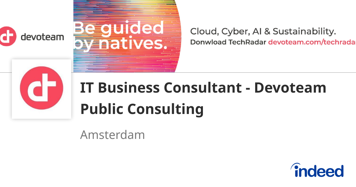 IT Business Consultant - Devoteam Public Consulting - Amsterdam ...