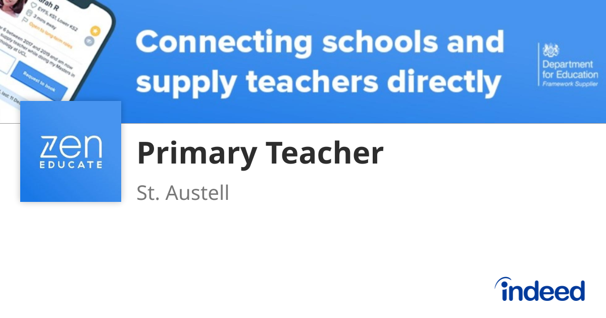 Primary Teacher - St. Austell - Indeed.com