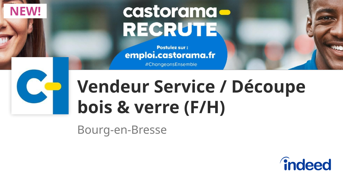 Vendeur Service / Découpe bois & verre (F/H) - 01440 Bourg-en-Bresse ...