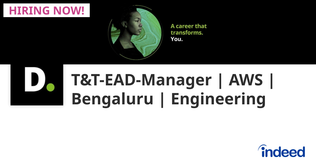 T&T-EAD-Manager | AWS | Bengaluru | Engineering - Bengaluru, Karnataka ...