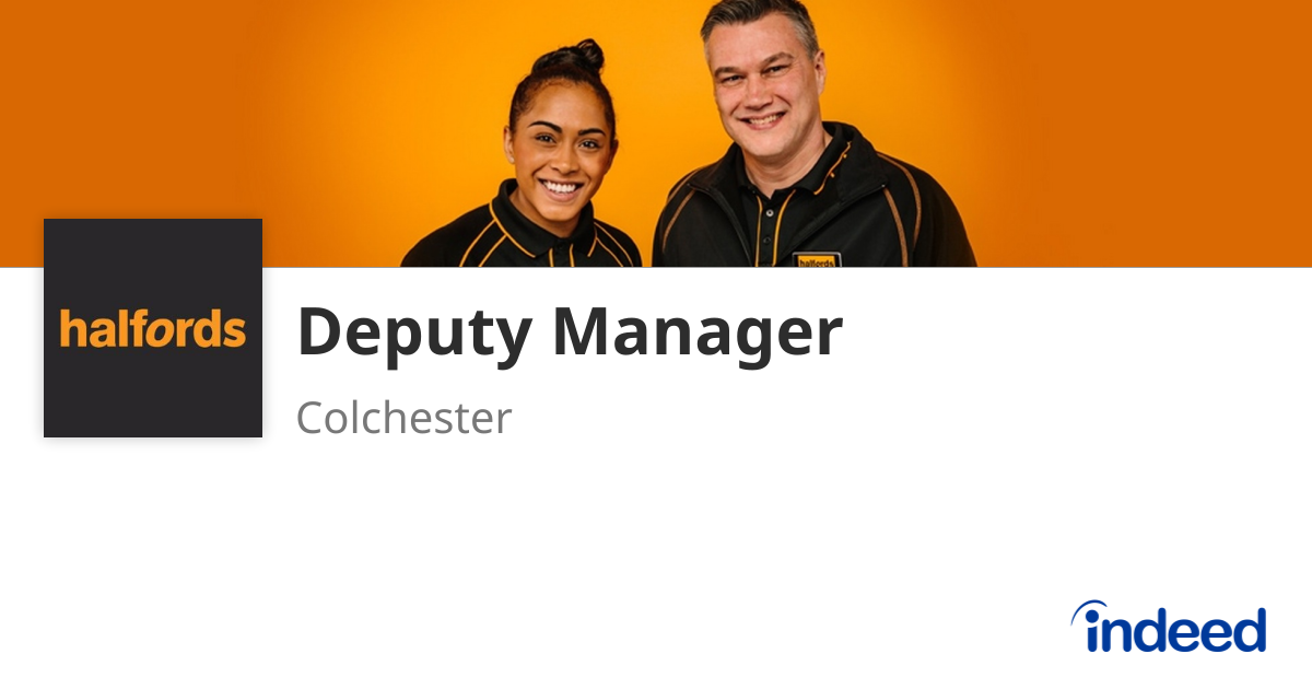 Deputy Manager - Colchester CO2 8DB - Indeed.com
