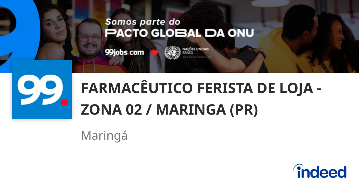 FARMACÊUTICO FERISTA DE LOJA - ZONA 02 / MARINGA (PR) - Maringá, PR ...