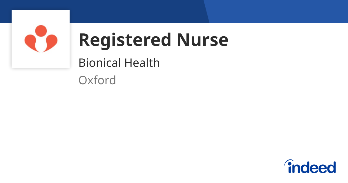 Registered Nurse - Oxford - Indeed.com