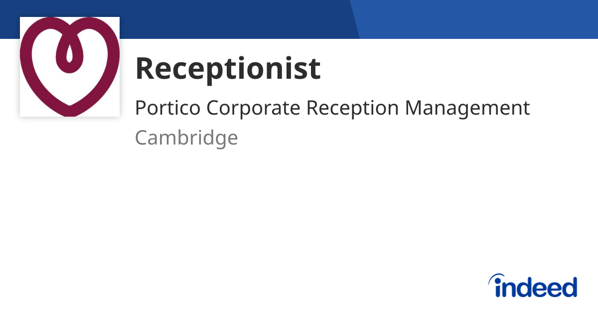 Receptionist - Cambridge - Indeed.com