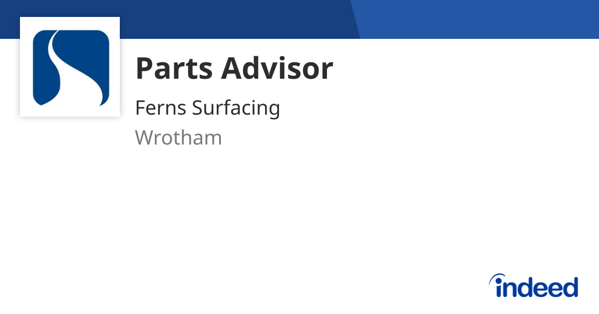 Parts Advisor - Wrotham - Indeed.com