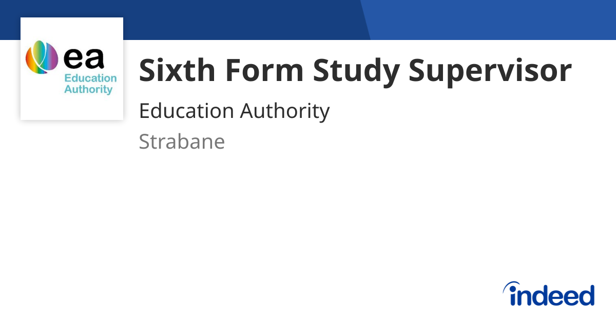 Sixth Form Study Supervisor - Strabane - Indeed.com