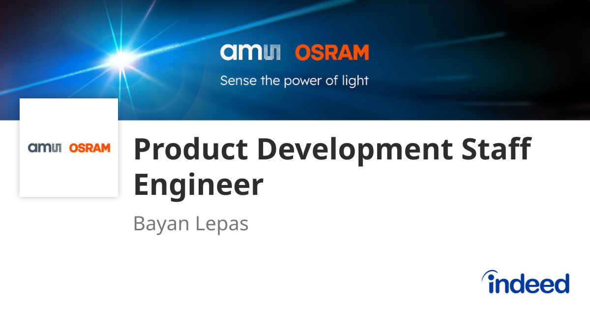 Product Development Staff Engineer - Bayan Lepas - Indeed.com
