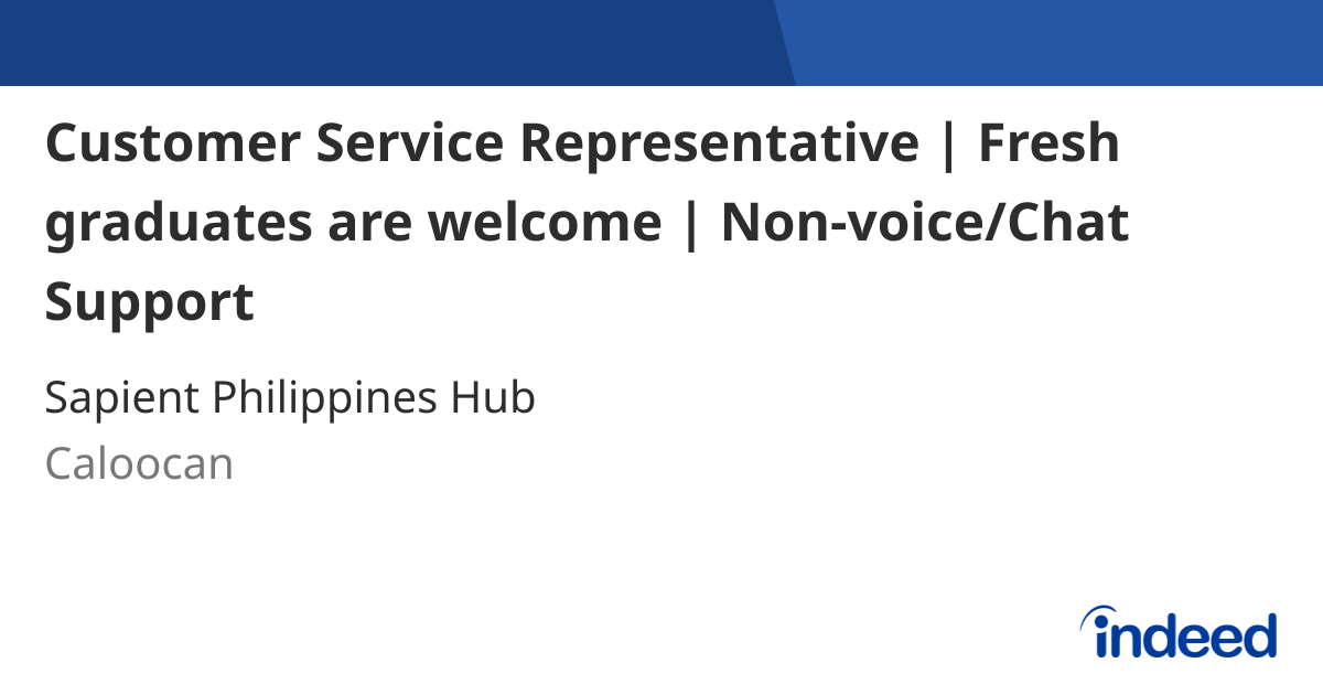 Customer Service Representative | Fresh graduates are welcome | Non ...
