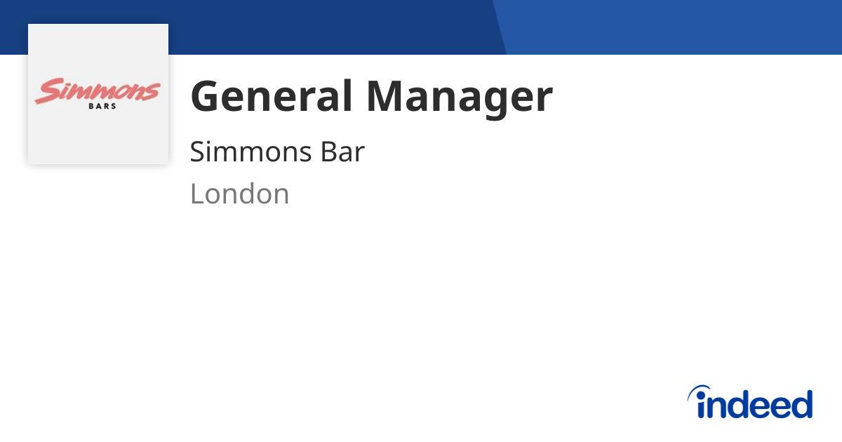 General Manager - London - Indeed.com