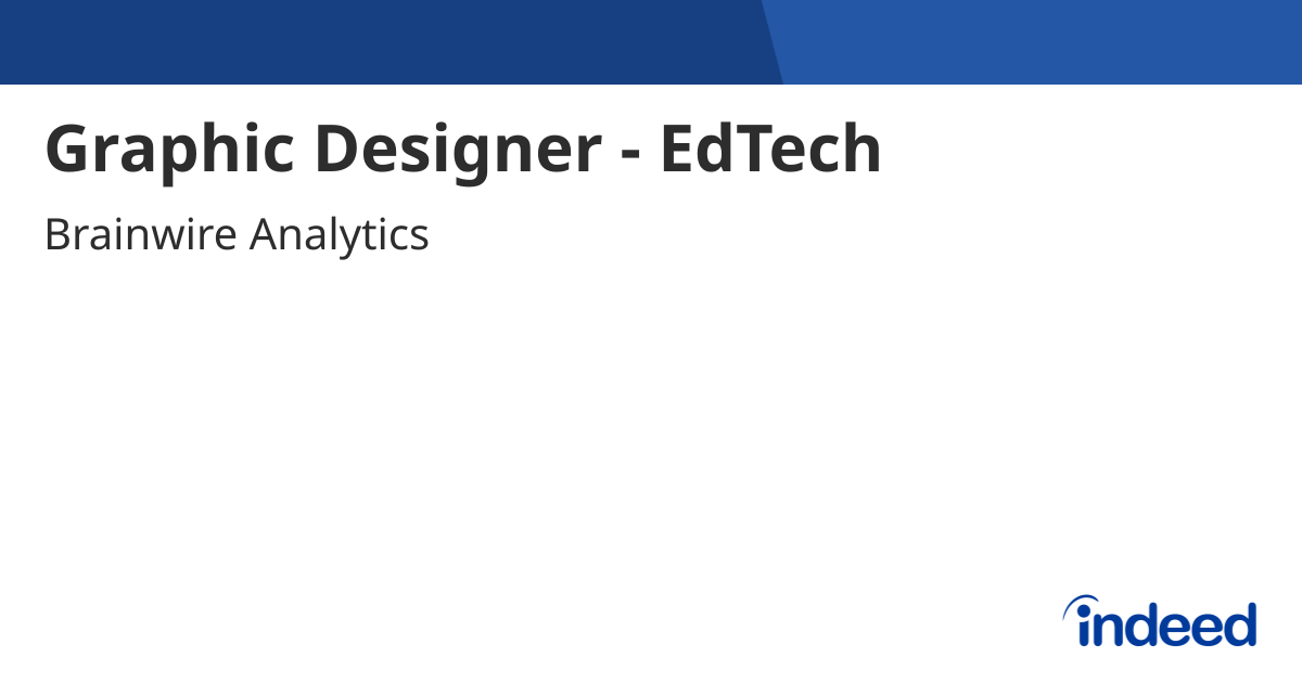 Graphic Designer - EdTech - Calicut, Kerala - Indeed.com