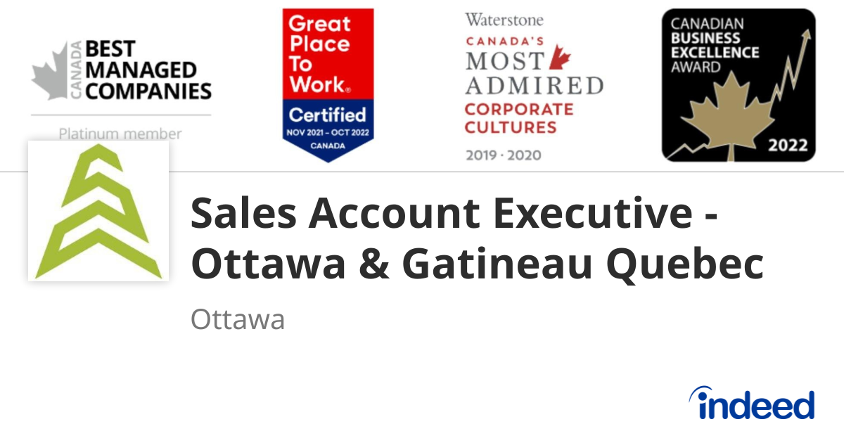 Sales Account Executive - Ottawa & Gatineau Quebec - Ottawa, ON ...