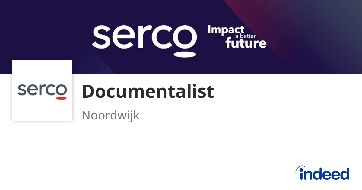 Documentalist - 2201 Noordwijk - Indeed.com