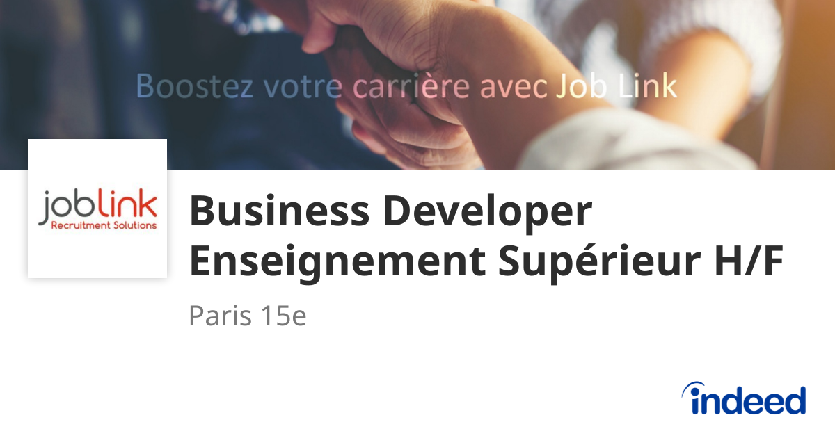 Business Developer Enseignement Supérieur H/F - 75015 Paris 15e ...