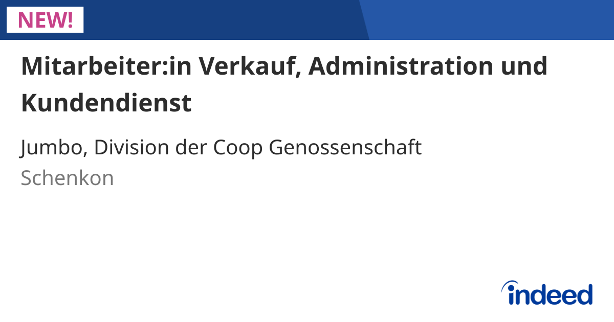 Mitarbeiter:in Verkauf, Administration und Kundendienst - 6214 Schenkon ...