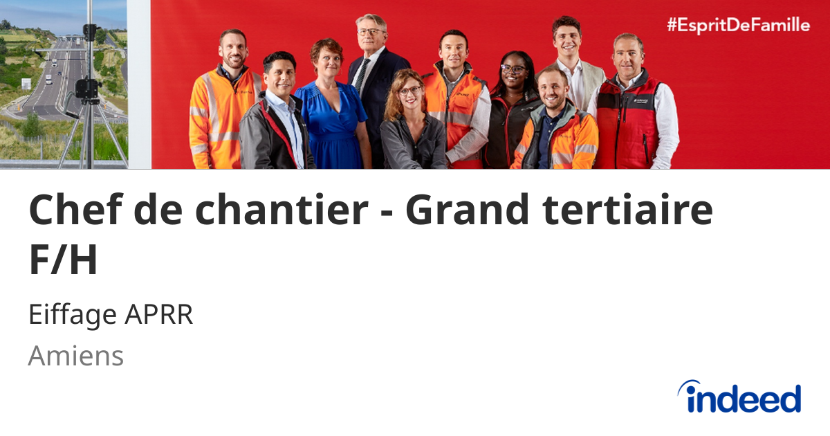 Chef de chantier - Grand tertiaire F/H - Amiens (80) - Indeed.com