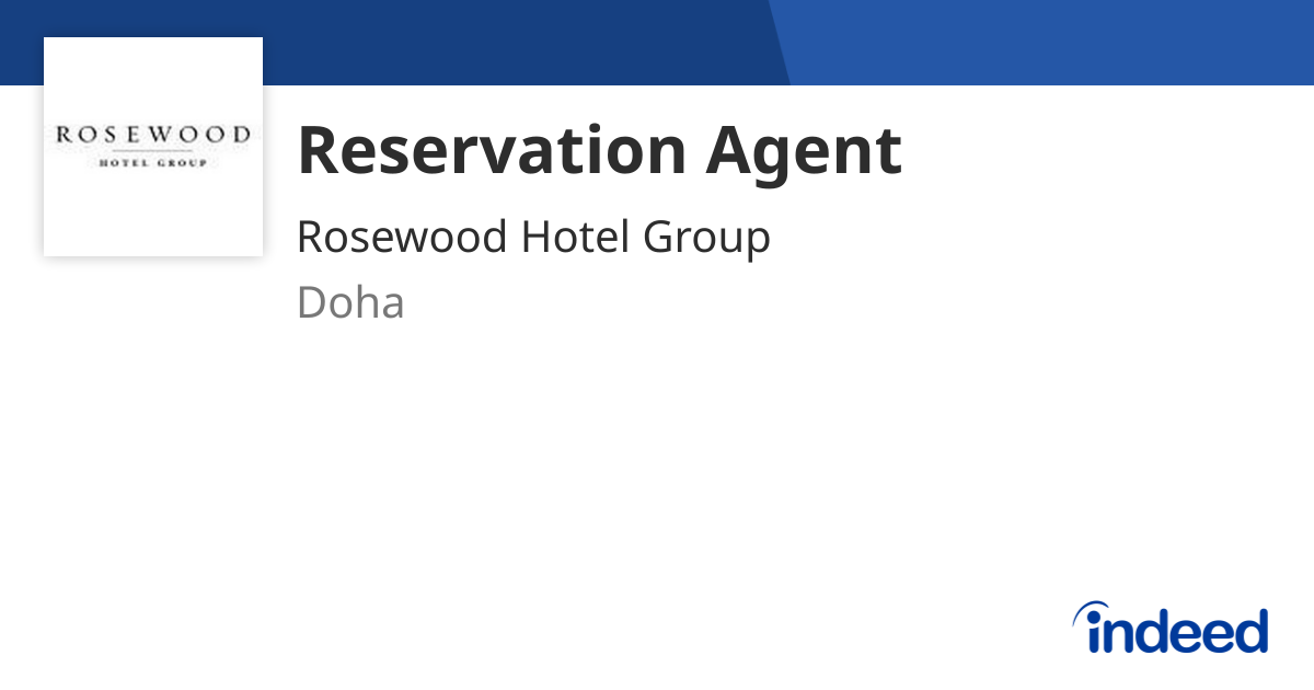 Reservation Agent - Doha - Indeed.com