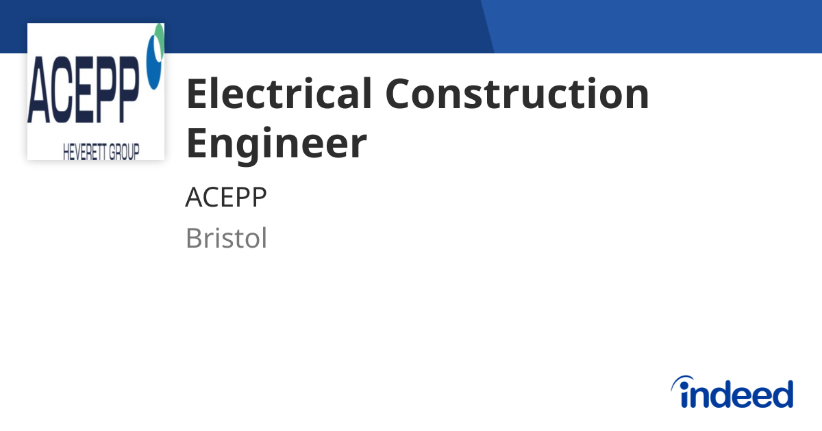 Electrical Construction Engineer - Bristol BS1 6BX - Indeed.com