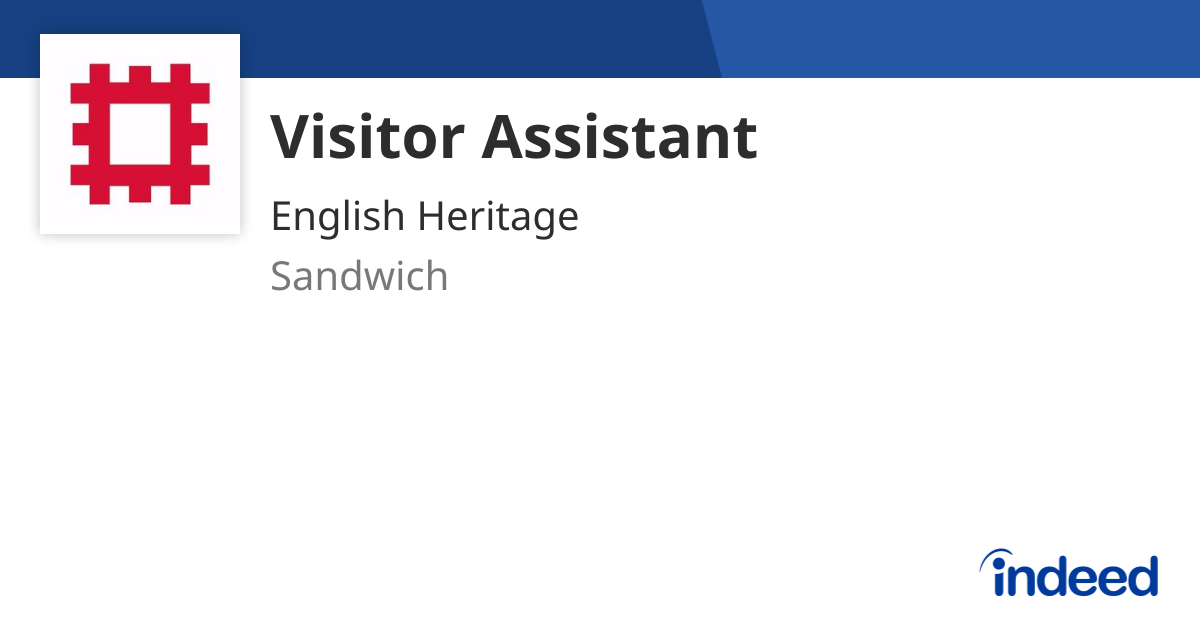 Visitor Assistant - Sandwich CT13 9JW - Indeed.com