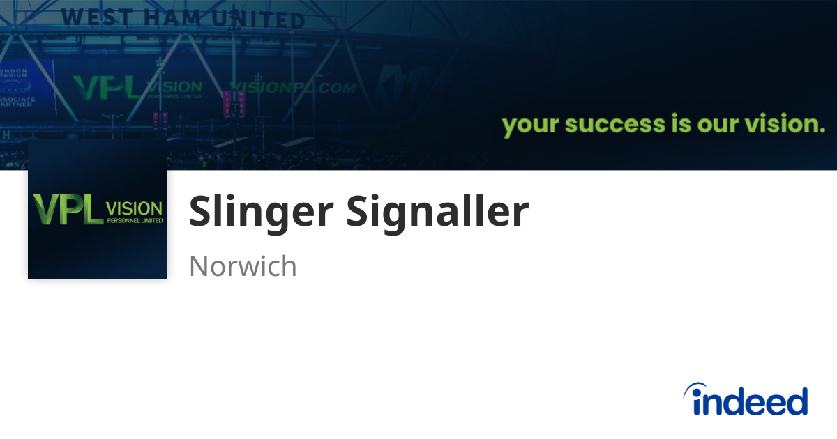 Slinger Signaller - Norwich - Indeed.com