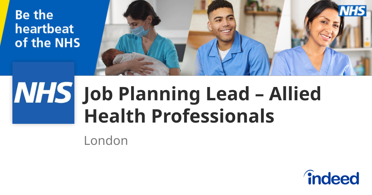 Job Planning Lead – Allied Health Professionals - London N19 5NF ...