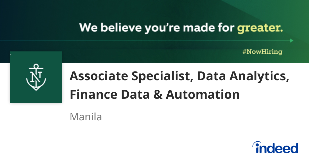 Associate Specialist, Data Analytics, Finance Data & Automation ...