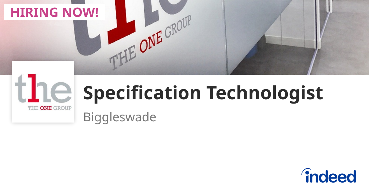 Specification Technologist - Biggleswade - Indeed.com
