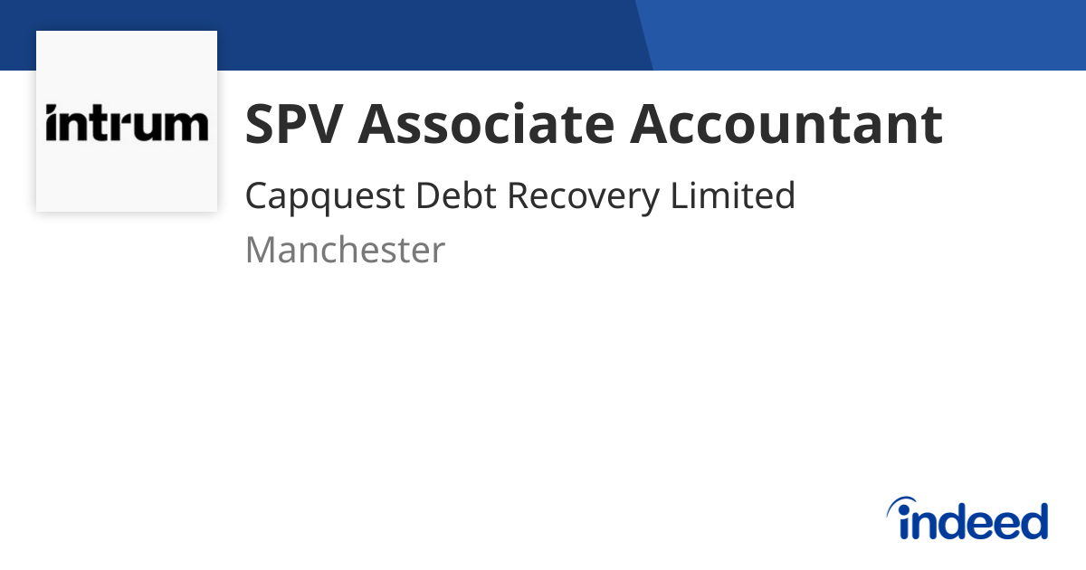 SPV Associate Accountant - Manchester M2 4AW - Indeed.com