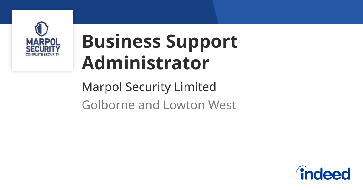 Business Support Administrator - Golborne and Lowton West WA3 - Indeed.com