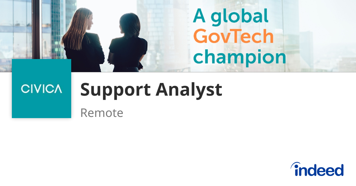 Support Analyst - Remote - Indeed.com