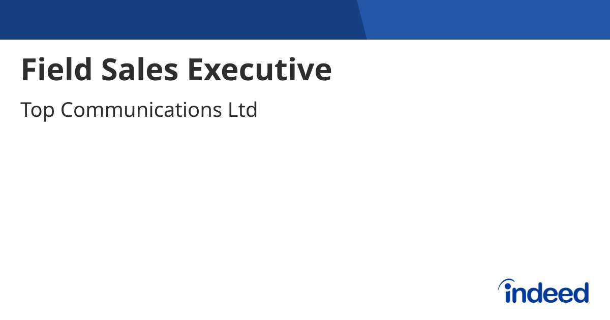 Field Sales Executive - West Midlands Region - Indeed.com