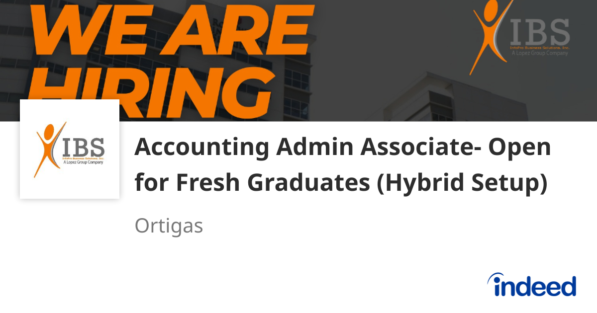 Accounting Admin Associate- Open for Fresh Graduates (Hybrid Setup ...