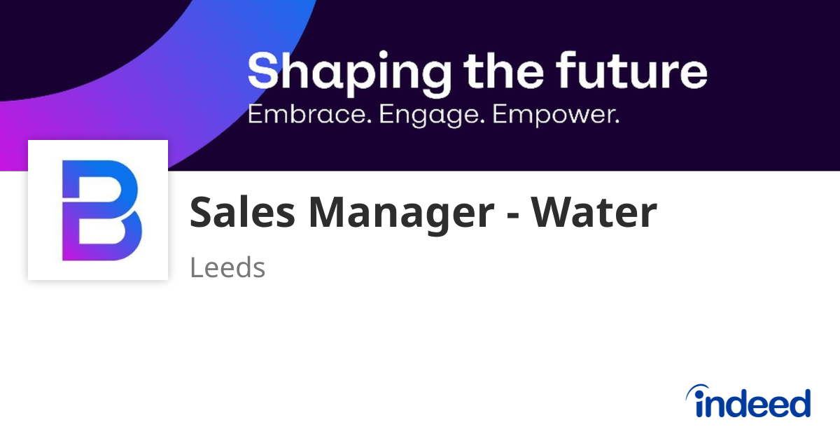 Sales Manager - Water - Leeds - Indeed.com