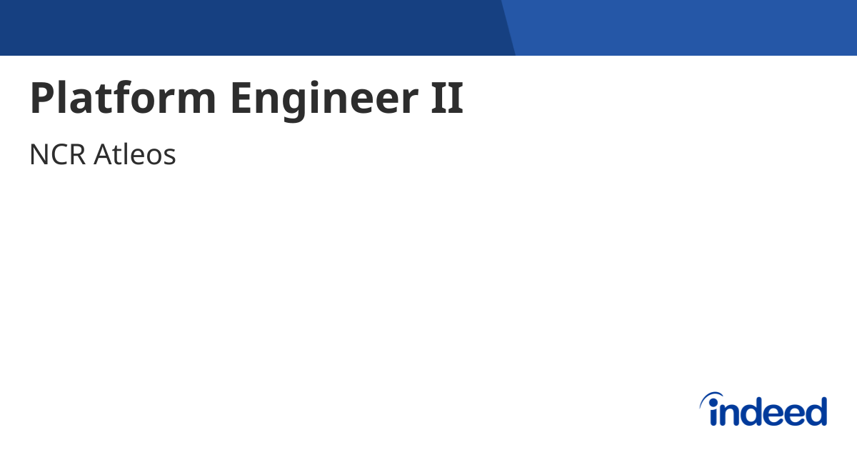 Platform Engineer II - Hyderabad, Telangana - Indeed.com