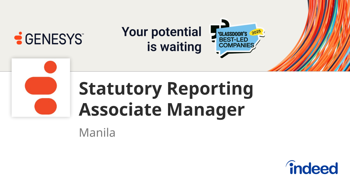 Statutory Reporting Associate Manager - Manila - Indeed.com