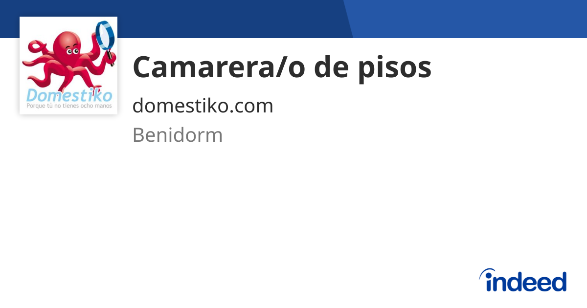 Camarera/o de pisos - Benidorm, Alicante provincia - Indeed.com