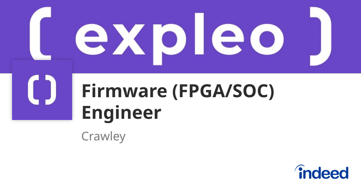 Firmware (FPGA/SOC) Engineer - Crawley RH11 - Indeed.com