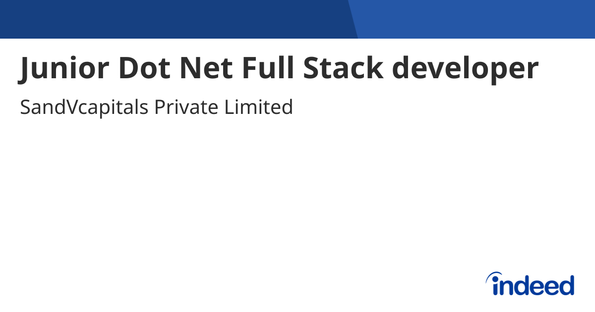 Junior Dot Net Full Stack developer - Hyderabad, Telangana - Indeed.com